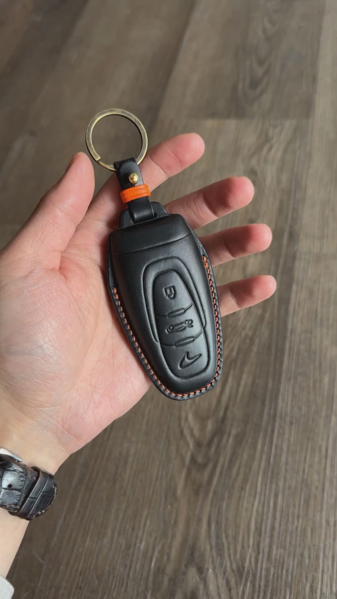 Custom McLaren key fob cover | Handmade Buttero leather case - SHAO ...