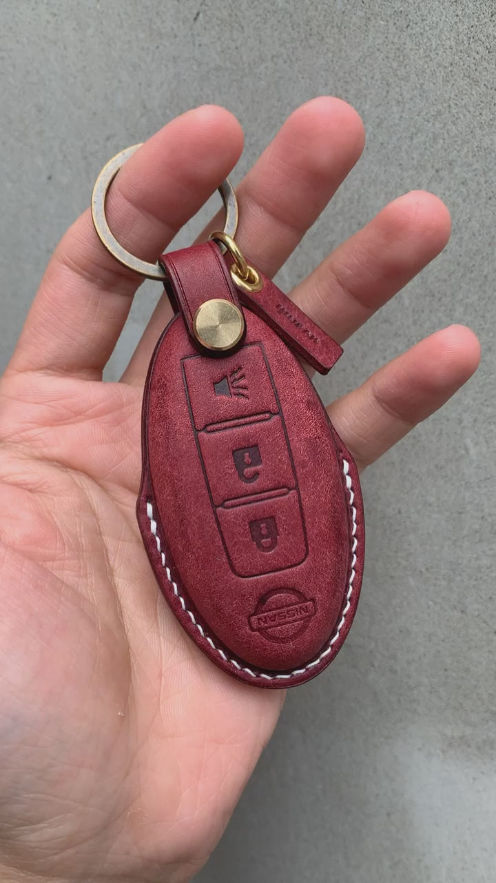 Nissan key fob cover, Pueblo leather key case – Shao Leather