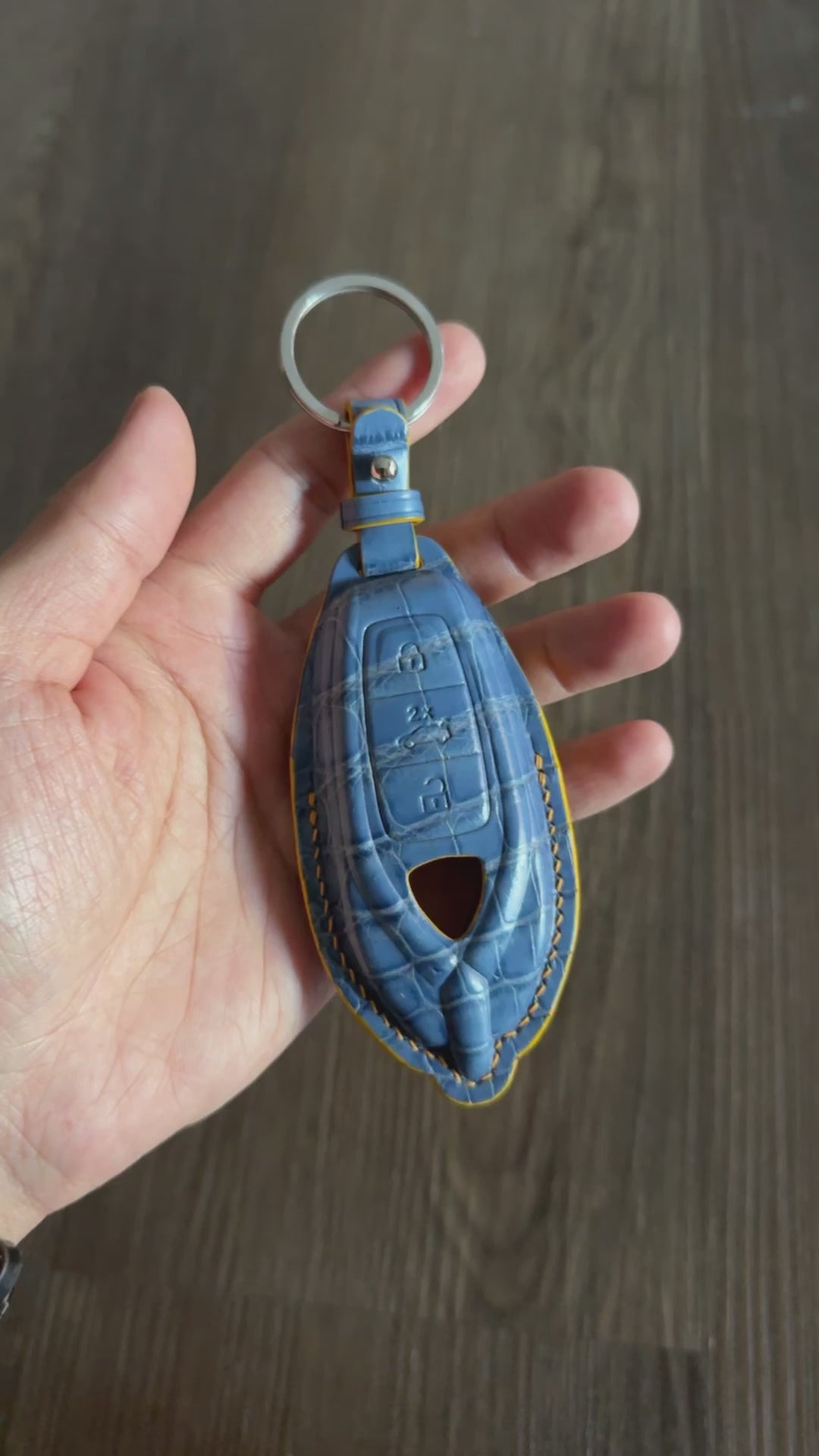 Lamborghini key fob cover, Crocodile leather Leather key case – Shao ...